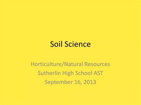 PPT Soil Science PowerPoint Presentation Free Download ID 1923890