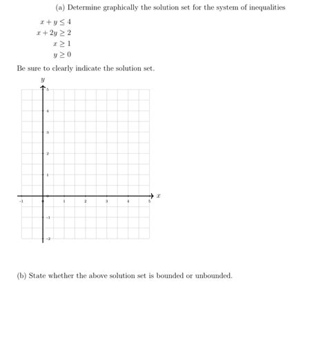 solved a determine graphically the solution set for the