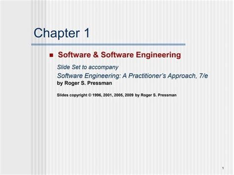 Chapter 01 Software Engineering Pressman Ppt Computer Software And Applications Computing