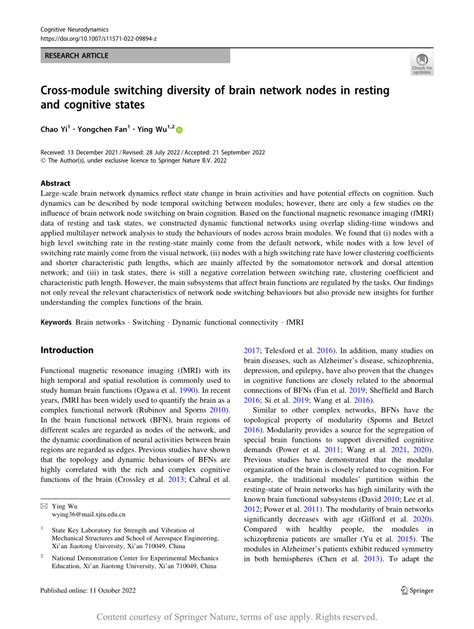 Cross Module Switching Diversity Of Brain Network Nodes In Resting And Cognitive States