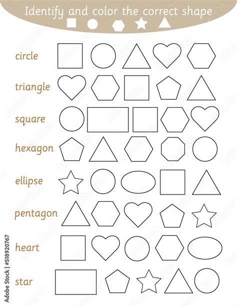 Shade The Shapes Worksheets Preschool Coloring Printables Free And Fun