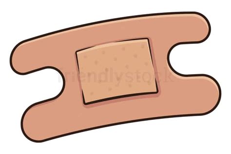 Medical Adhesive Patch Cartoon Clipart Vector Friendlystock