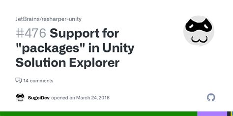 Support For Packages In Unity Solution Explorer · Issue 476