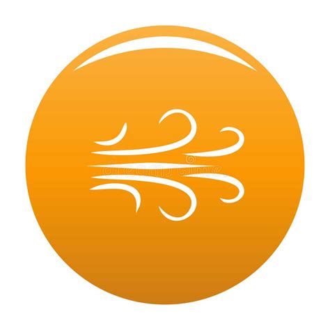 Wind Icon Orange Stock Illustration Illustration Of Curve 124374257
