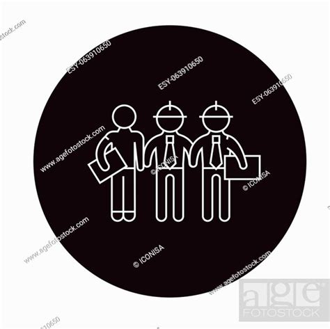 building engineers black vector concept icon. building engineers flat ...