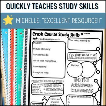 Study Skills Worksheet Reading Skills Worksheet Crash Course Study Skills