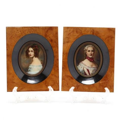 Pair Of Antique French Portrait Miniatures Lot 314 The December