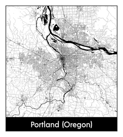 Enlarged Map Of Portland Oregon Area