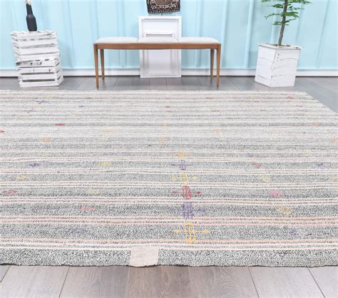 8x10 Vintage Oversized Kilim Handmade Rug Rugser ® Vintage Turkish Rugs
