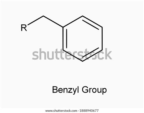 Benzyl Functional Group Molecule Atom Formula Stock Vector Royalty