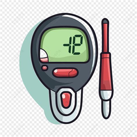 Diabetes Pen With Glucose Meter Icon Vector Clipart Glucometer Sticker Vector Vector Icons
