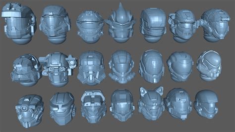 Halo Spartan Helmet Veriety Pack 30 Helmets Compatable With Primaris