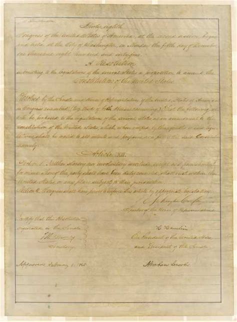 From Slavery To Freedom The 13th Amendment National Museum Of