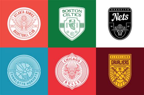 Nba Logos Redesigned As Badges On Behance