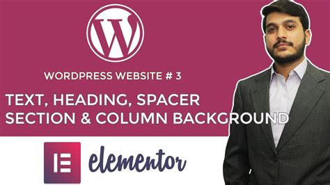 Heading Text And Spacer Element In Elementor Wordpress Urdu Hindi Wp 18 Youtube