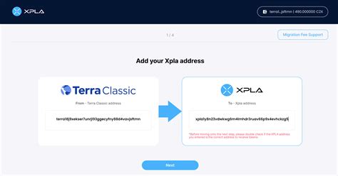 Token Migration Procedure Xpla