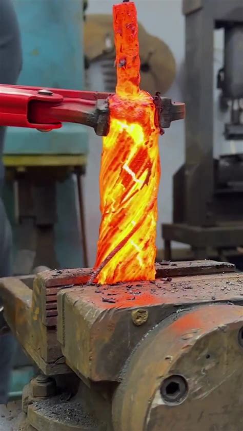 Knife Forging Process From Rusty Nails To Damascus Blade Tiktok