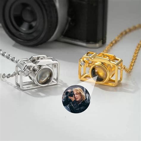Custom Photo Projection Necklace Personalized Camera Dainty Jewelry