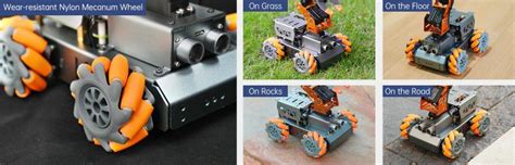 masterpi ai vision robot arm with mecanum wheels car without rpi5