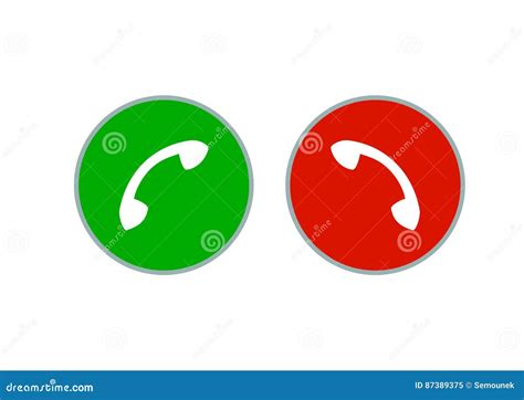 Telephone Headset Button Stock Vector Illustration Of Service 87389375
