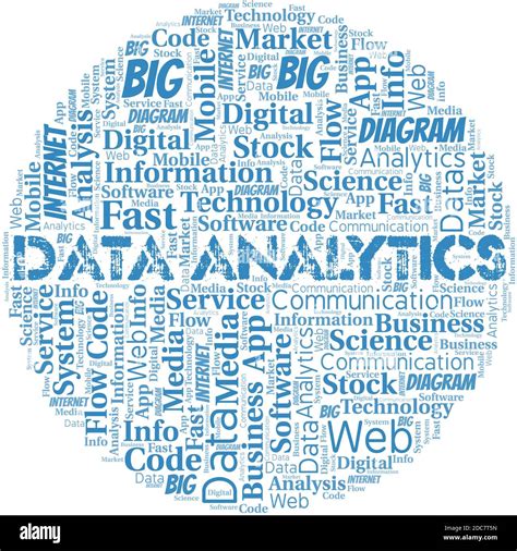 Data Analytics Vector Word Cloud Made With The Text Only Stock Vector