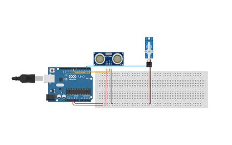 Circuit Design Funcionamiento De Sensor Ultrasonico Y Servomotor Tinkercad