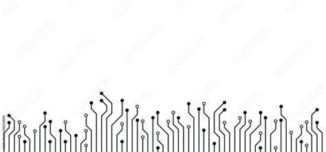 Circuit Board Or Electronic Motherboard Lines And Dots Connect Vector
