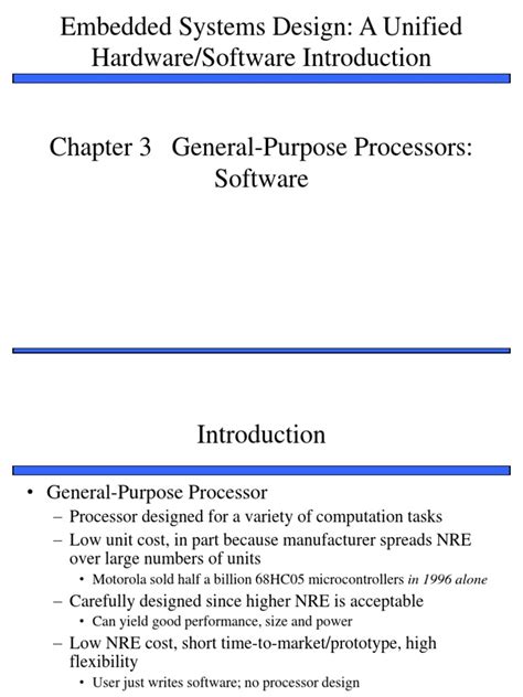 General Purpose Processors Pdf Instruction Set Embedded System