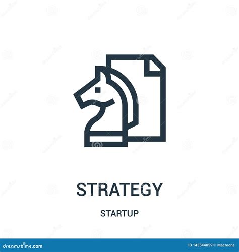 Strategy Icon Vector From Startup Collection Thin Line Strategy Outline Icon Vector