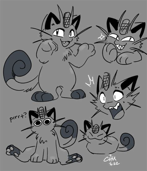 Meowth Doodles By Raizy On Deviantart