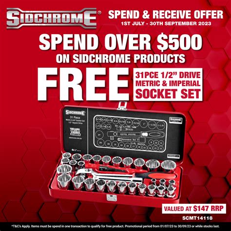 Sidchrome Scmt11405 334pce Metric And Af Tool Kit 7 Drawer Roll Cab And 10
