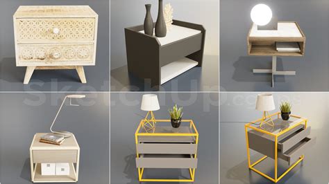 7172 Free Sketchup Bed Side Table Model Download
