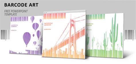 barcode art free powerpoint template showeet