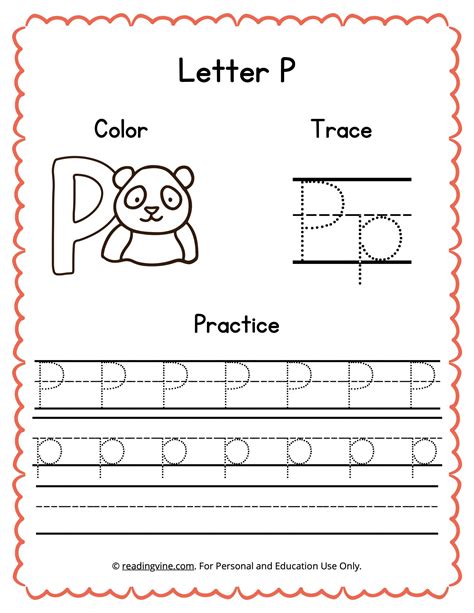 Tracing Letter P Worksheets For Preschool