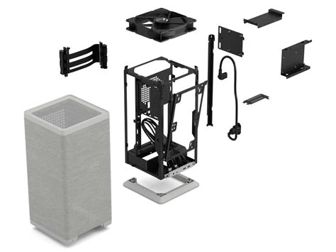 Mini Fractal Design Mood Mini Itx Chassis Light Grey Case