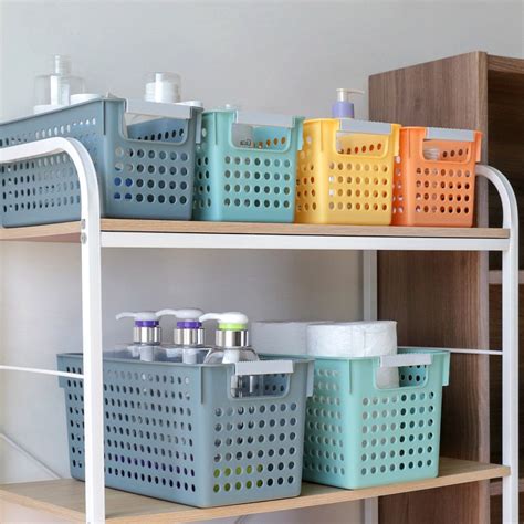 사각바구니 정리수납함 수납정리함 정리바구니 수납바구니 슬림형 소형 정리바구니 플라스틱 수납정리함