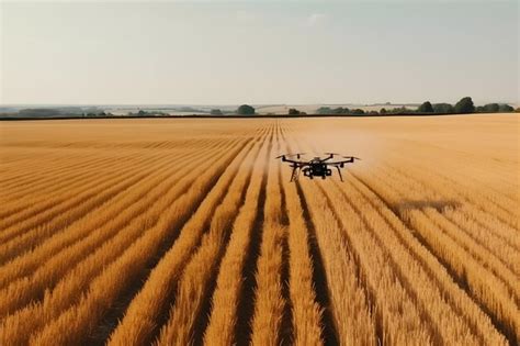 Premium Photo Drone Flying Over The Field Smart Agriculture Controlled Neural Network Ai Generated