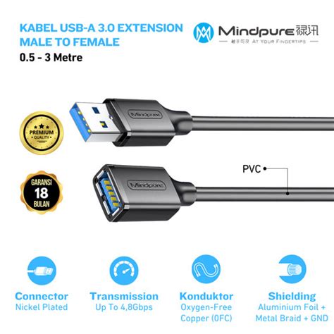 Jual Kabel Perpanjangan Usb Extension Cable Male To Female Cables Metre Jakarta