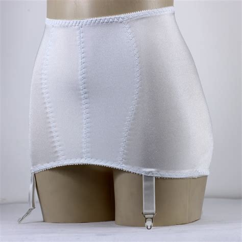 Luxallacki High Waist Open Bottom Girdle Skirt With Garter Straps For