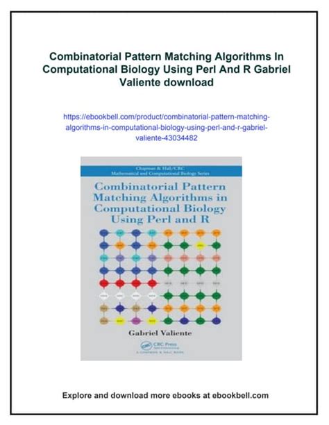 combinatorial pattern matching algorithms in computational biology