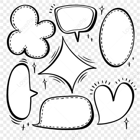 간단한 스타일 일러스트 채팅 대화 상자검은문안 인사 Png 일러스트 무료 다운로드 Lovepik