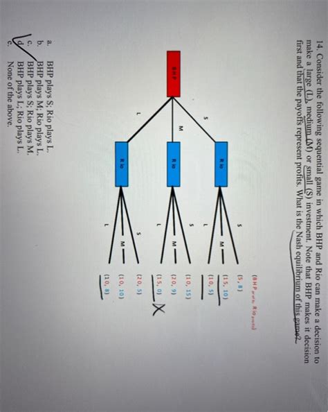 solved 14 consider the following sequential game in which
