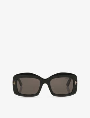 Tom Ford Tr001992 Venetia Rectangle Frame Acetate Sunglasses