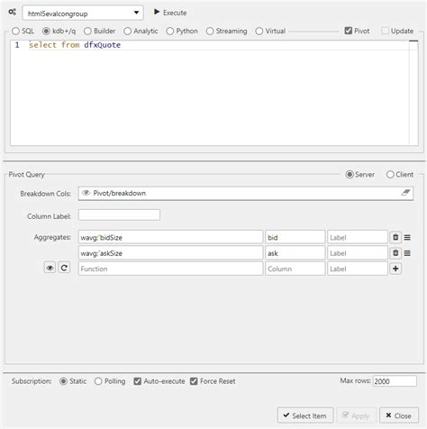 Data Sources KX Dashboards