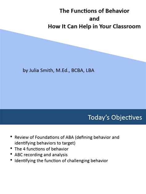 Understanding Behavior Functions In Classrooms Pdf Behavior Psychology