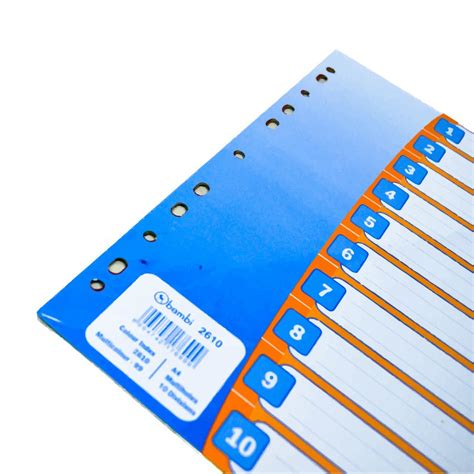 Bambi Divider And Indexes A4 2610 Pusat Stationery Jakarta