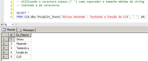 Sql Server Fun O Table Valued Para Quebrar Uma String Em Linhas Tamanho De At N