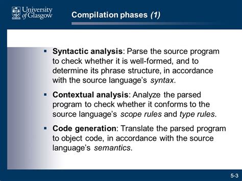 5 1 5 Compilation Overview Compilation Phases Syntactic Analysis
