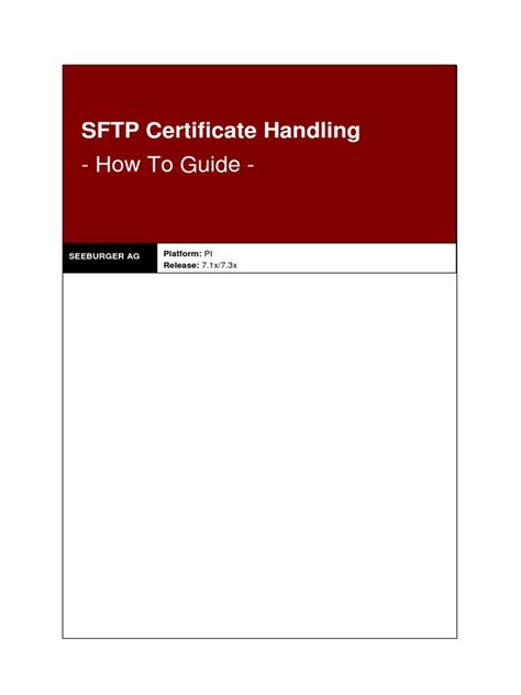 sftp certificate handling in bis pdf public key cryptography