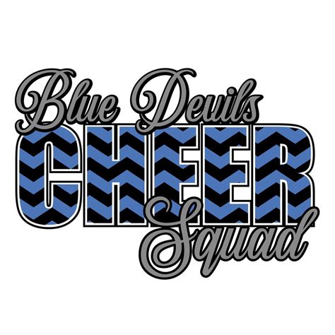 Blue Devils Cheer Squad Chevron Glitter Svg Etsy